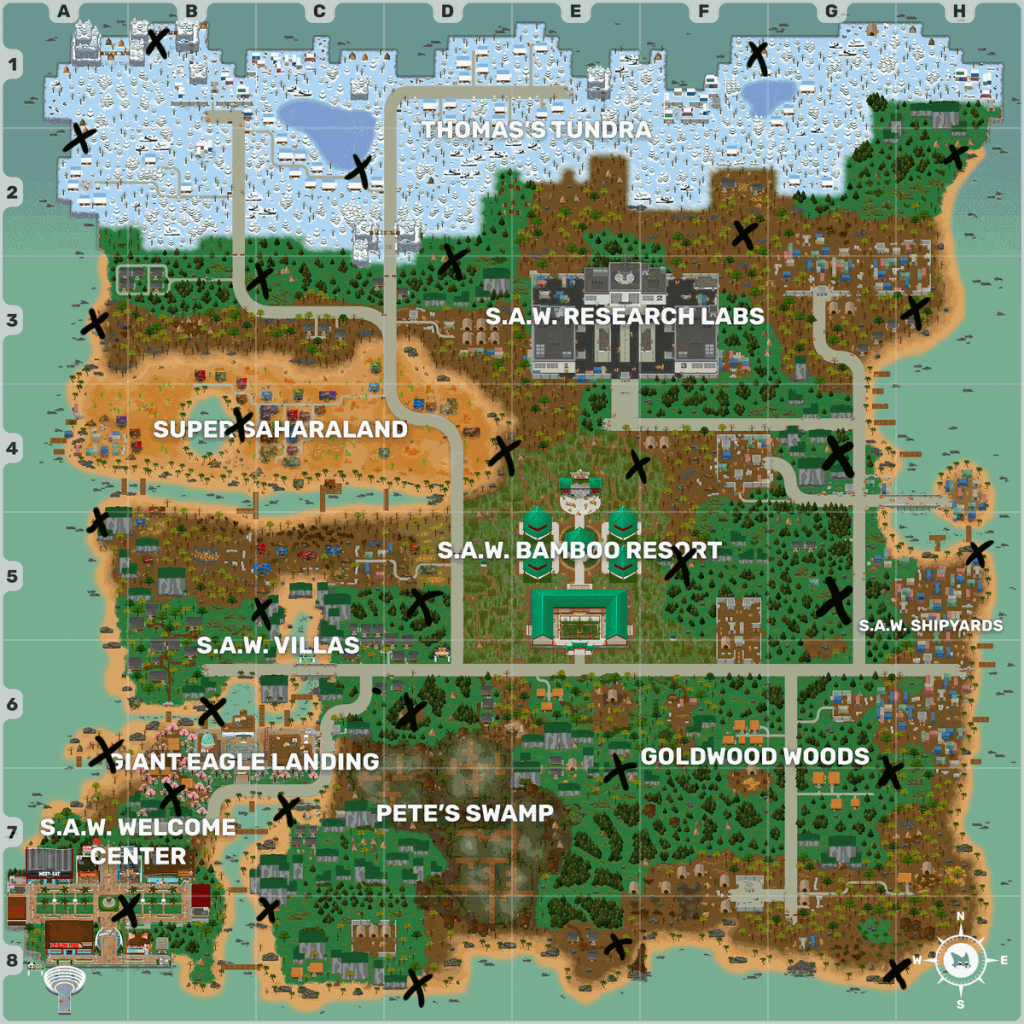 Super Animal Royale: Campfire Locations Guide - SteamAH
