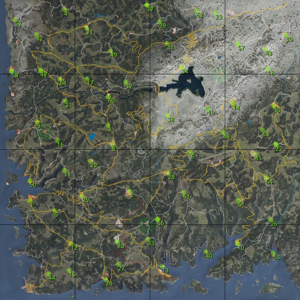 SCUM: Vehicle Respawn Points Map - SteamAH