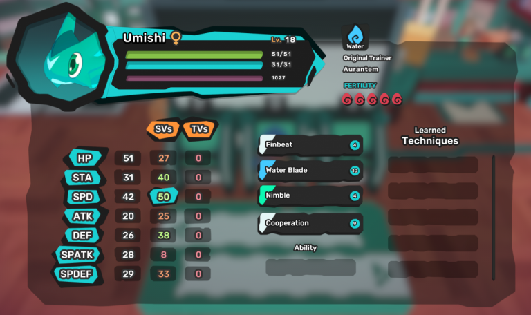 Temtem: SVs, TVs, Base Stats and Stat Totals Guide - SteamAH