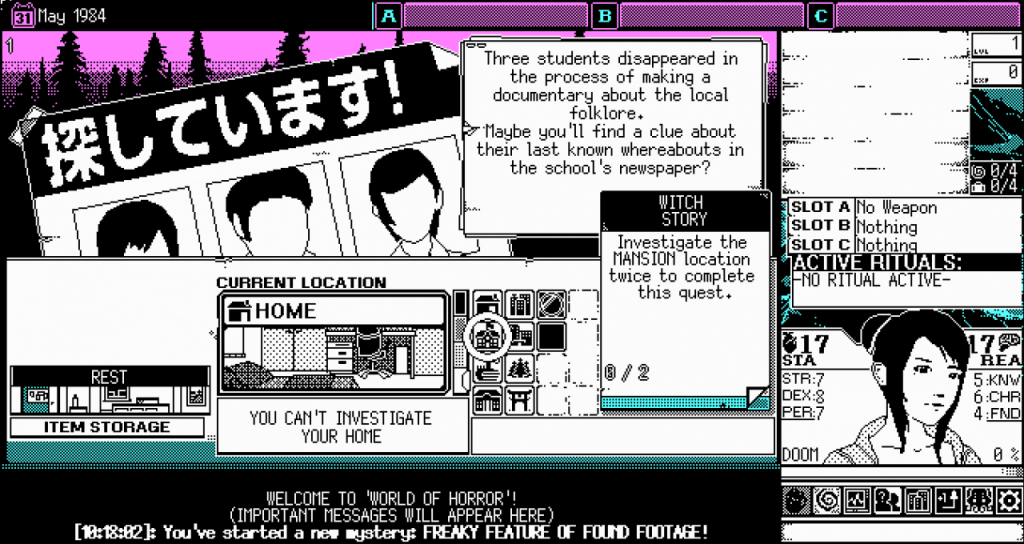 WORLD OF HORROR: A Comprehensive Guide - SteamAH