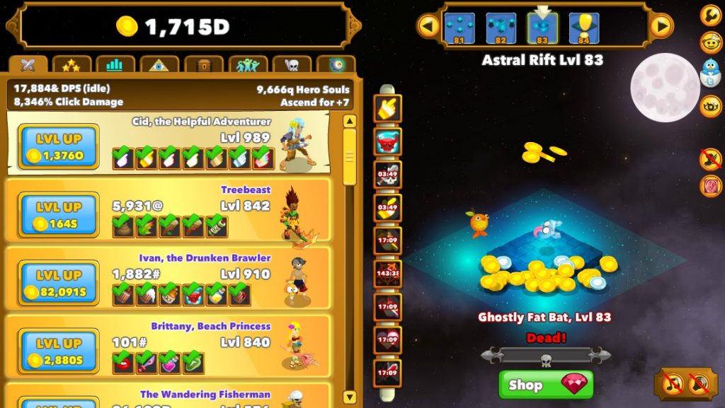 Clicker Heroes: 100% Achievements Save in 1 Minute - SteamAH