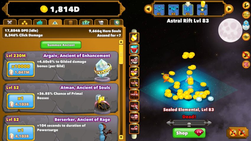 Clicker Heroes: 100% Achievements Save in 1 Minute - SteamAH
