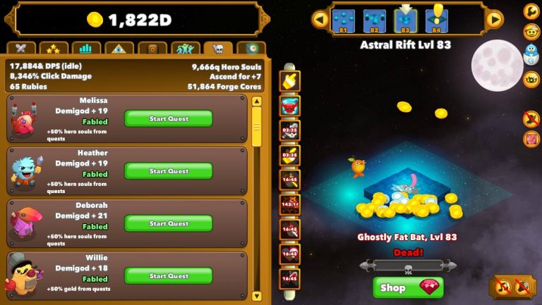 Clicker Heroes: 100% Achievements Save in 1 Minute - SteamAH