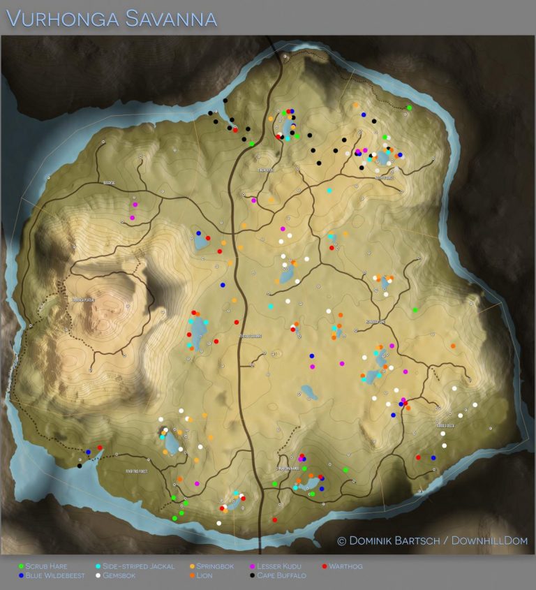 theHunter: Call of the Wild All New Animal Location Maps (High ...