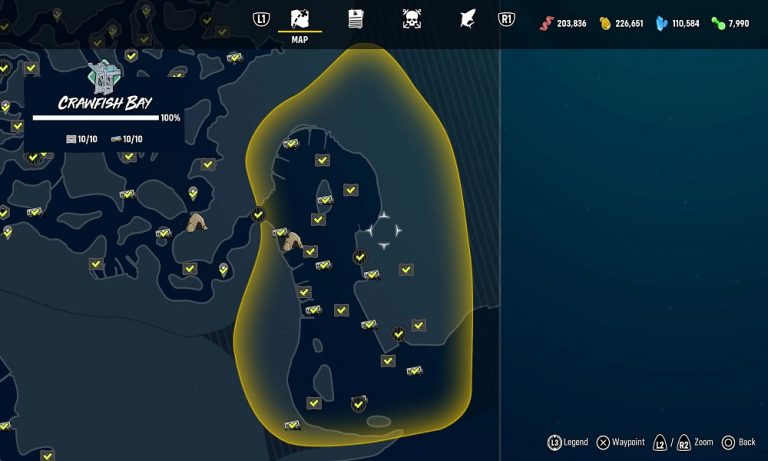 Maneater Collectibles Map All Collectibles Locations - SteamAH
