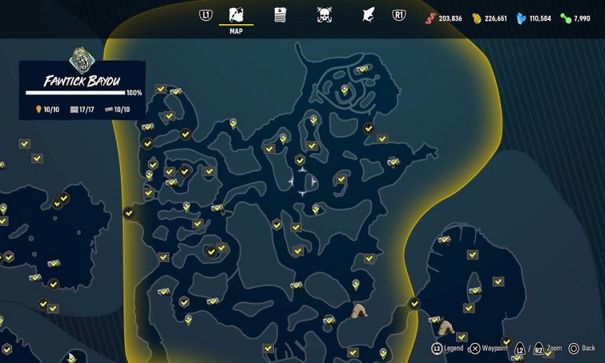 Maneater Collectibles Map All Collectibles Locations - SteamAH