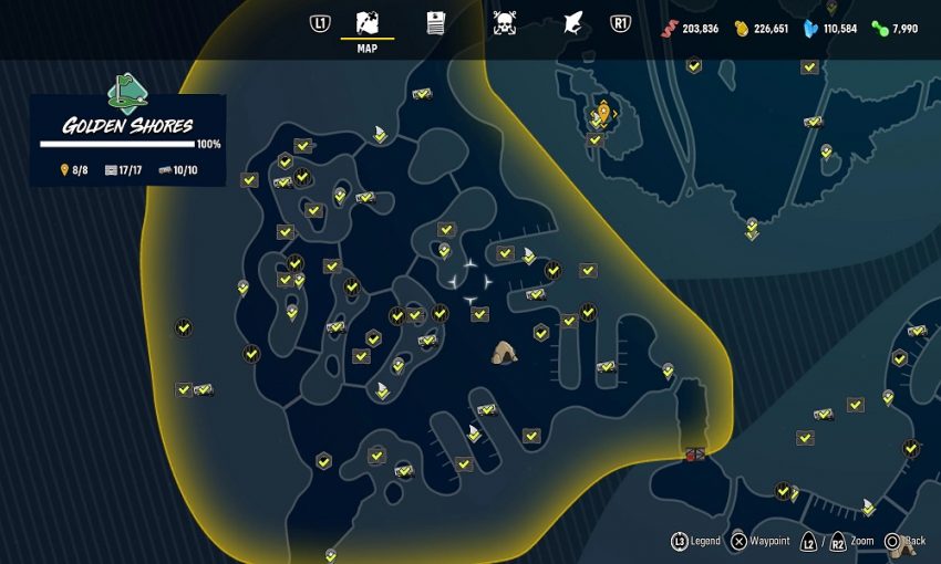 Maneater Collectibles Map All Collectibles Locations - SteamAH