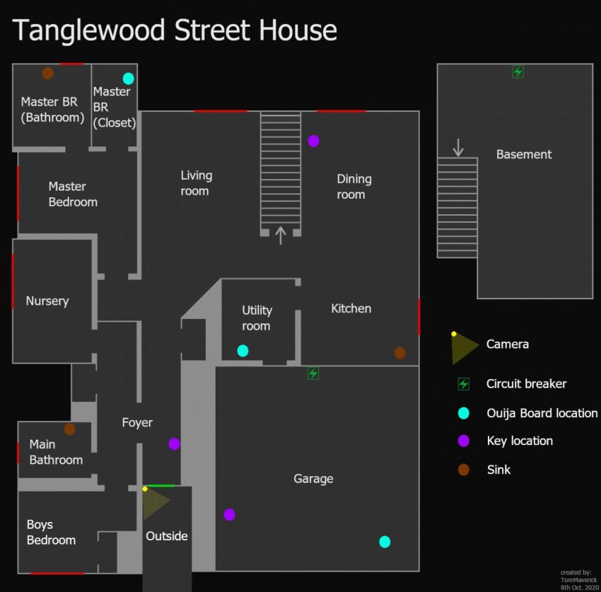 Phasmophobia Tanglewood Street House Map - SteamAH