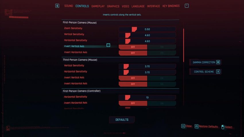 Cyberpunk 2077 Mouse Sensitivity and Fov Sliders Guide - SteamAH