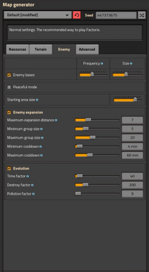 Factorio Map Settings for New Player - SteamAH