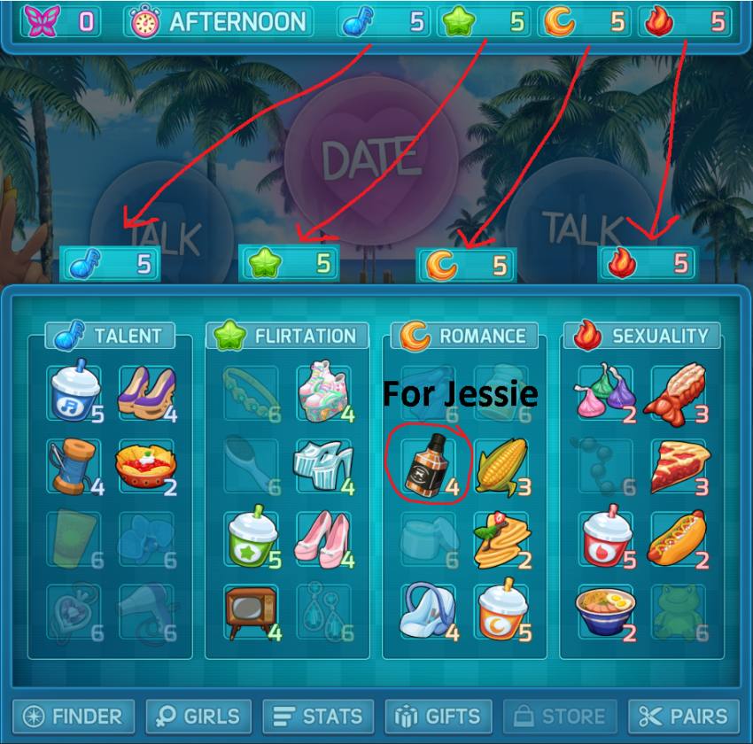 HuniePop 2: Double Date All Progression Guide (Stats and Gift Sots ...