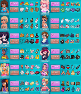HuniePop 2: Double Date All Progression Guide (Stats and Gift Sots ...