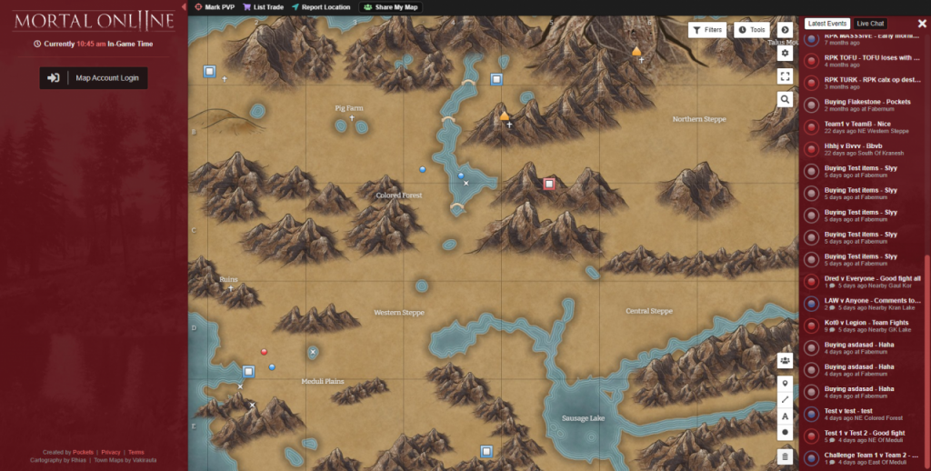 Mortal Online 2 Map Guide (Locate Resources, Towns, Creatures and ...