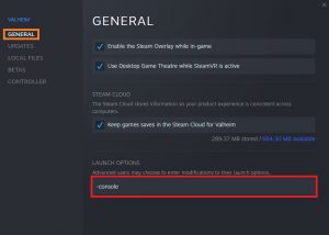 Valheim Open Console Command March 2021 - SteamAH