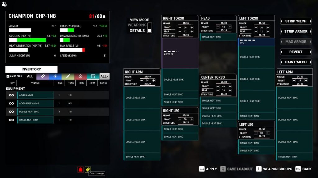 MechWarrior 5: Mercenaries All Battlemech Spreadsheet (DLC Included ...