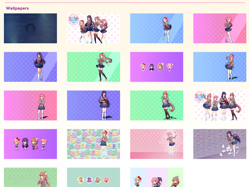 Doki Doki Literature Club Plus! Unlocking All Images (Wallpapers, CGs ...