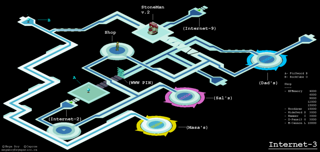 Mega Man Battle Network 1 All Maps - SteamAH