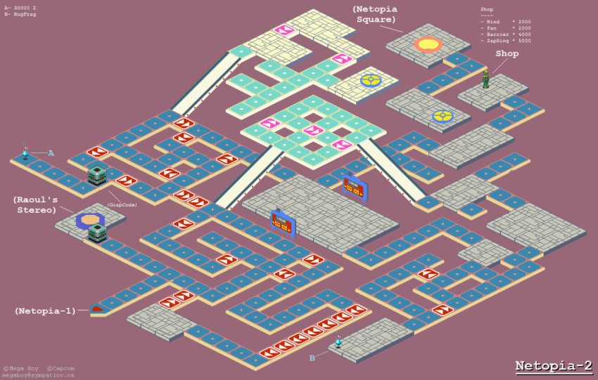 Mega Man Battle Network 2 All Maps - SteamAH