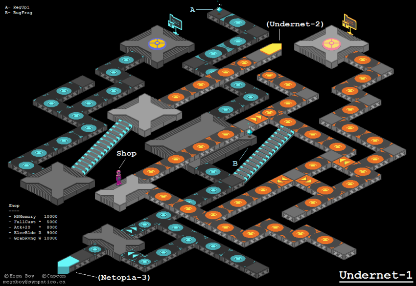 Mega Man Battle Network 2 All Maps - SteamAH