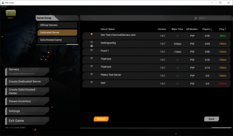 The Front Private Dedicated Server Hosting Guide - SteamAH