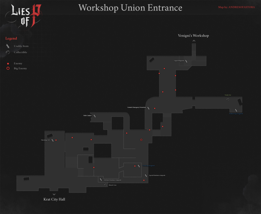 Lies of P All Maps with Items, Enemies and NPC marked - SteamAH