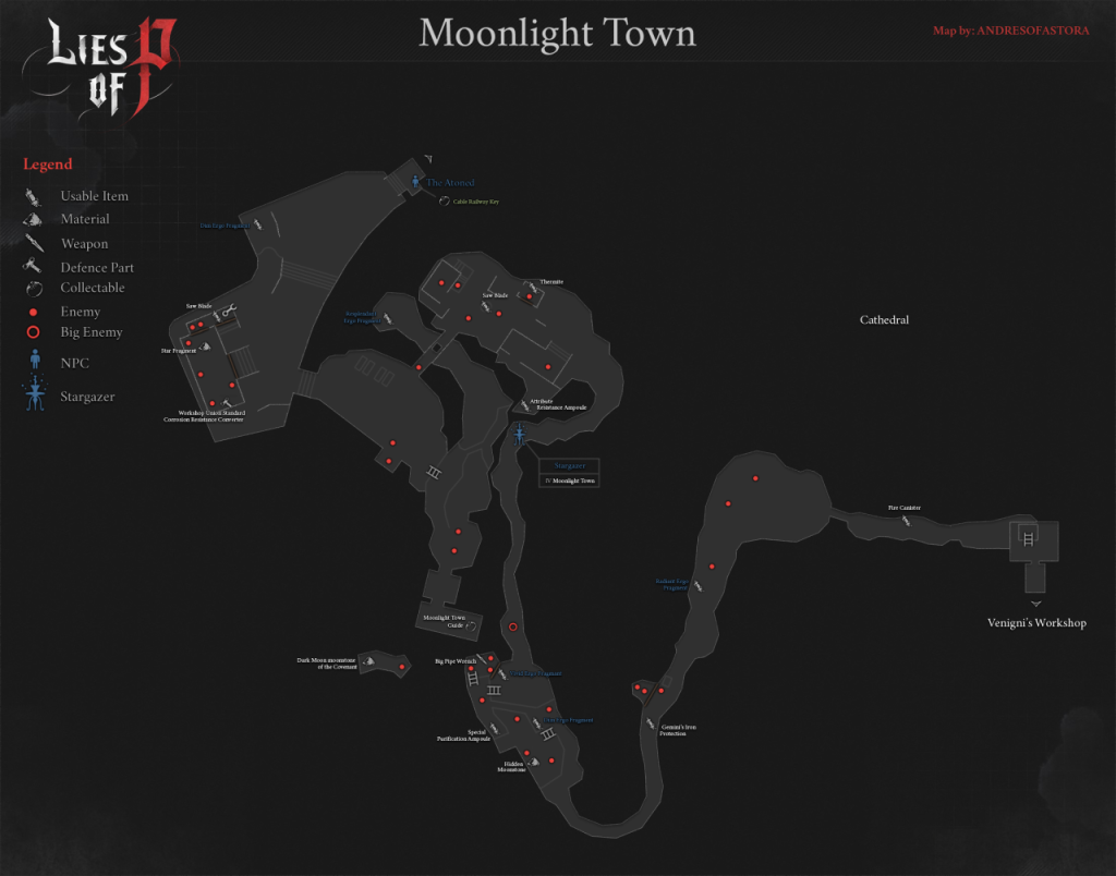 Lies of P All Maps with Items, Enemies and NPC marked - SteamAH