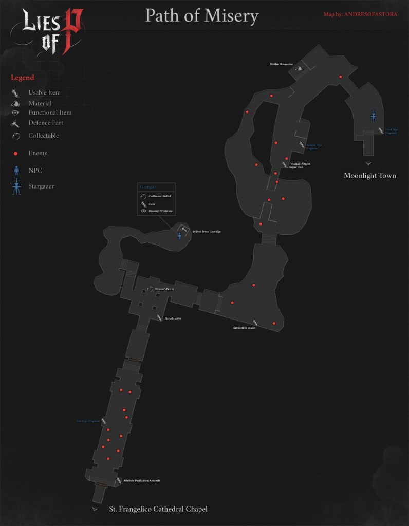 Lies of P All Maps with Items, Enemies and NPC marked - SteamAH