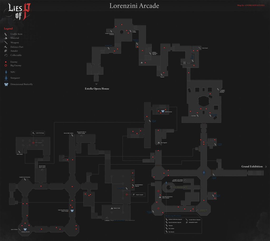 Lies of P All Maps with Items, Enemies and NPC marked - SteamAH