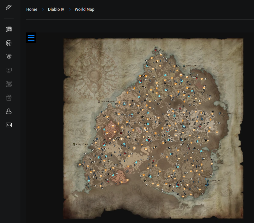 Diablo IV Interactive Map with Everything you Need - SteamAH